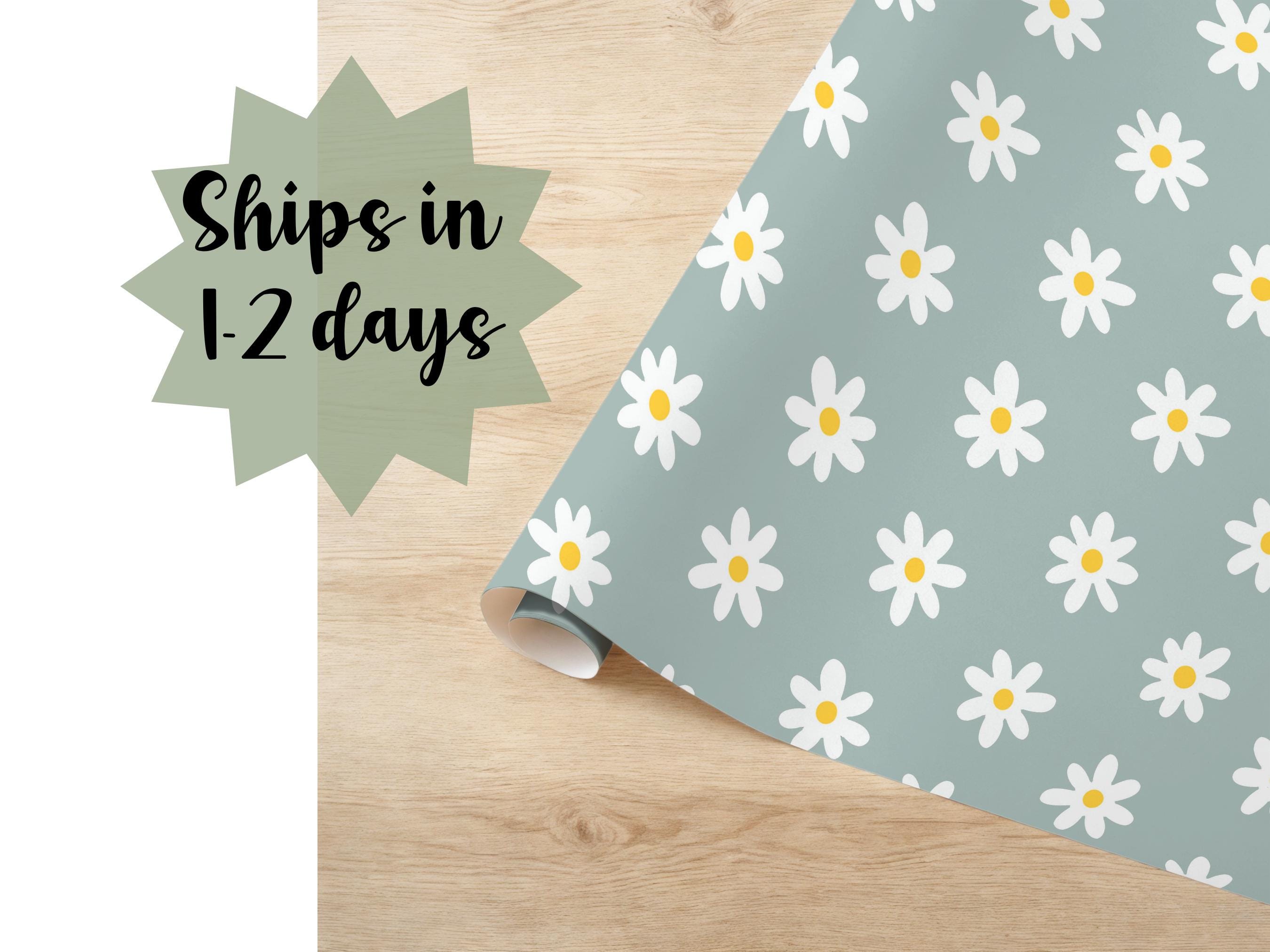 Daisy Wrapping Paper Floral Pattern Gift Wrap